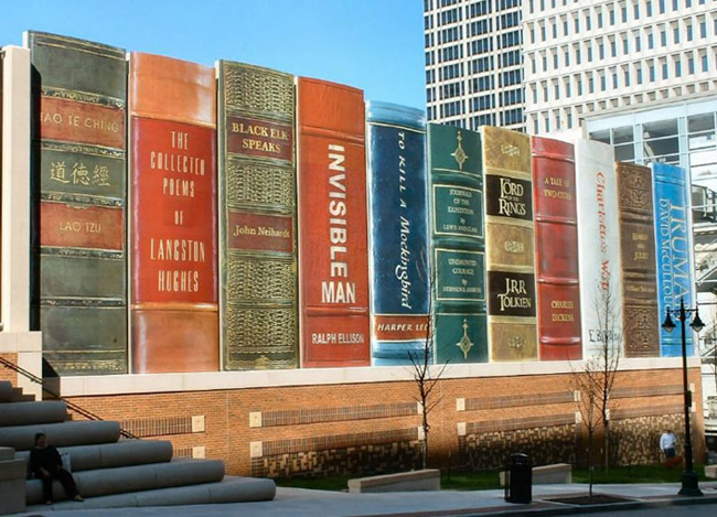 Kansas City Public Library Community Bookshelf | An Optical Illusion