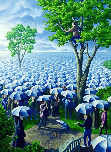 Deluged by Rob Gonsalves | An Optical Illusion